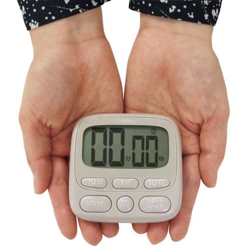 ドリテック 時計付大画面タイマー【抗菌/カウントアップ機能/カウントダウン機能/リピート機能/ベージュ】 T-612BE | ノジマオンライン