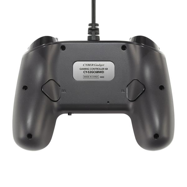 【Switch2】 CYBER・ゲーミングコントローラー6B有線タイプ ブラック | ノジマオンライン
