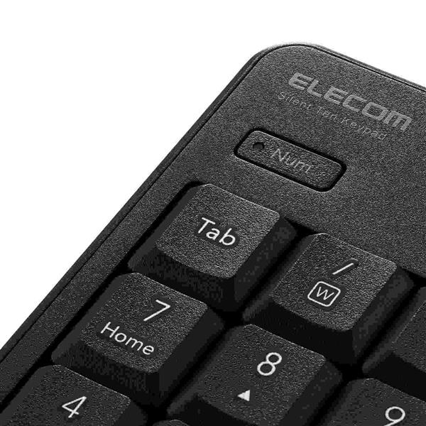 ELECOM テンキーパッド/有線/静音設計/抗菌/ブラック TK-TCM021SKBK | ノジマオンライン