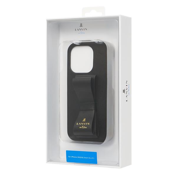 LANVIN en Bleu LBBLKSRIP2261P iPhone 14 Proケース LANVIN en Bleu【リボン/ブラック】 | ノジマオンライン
