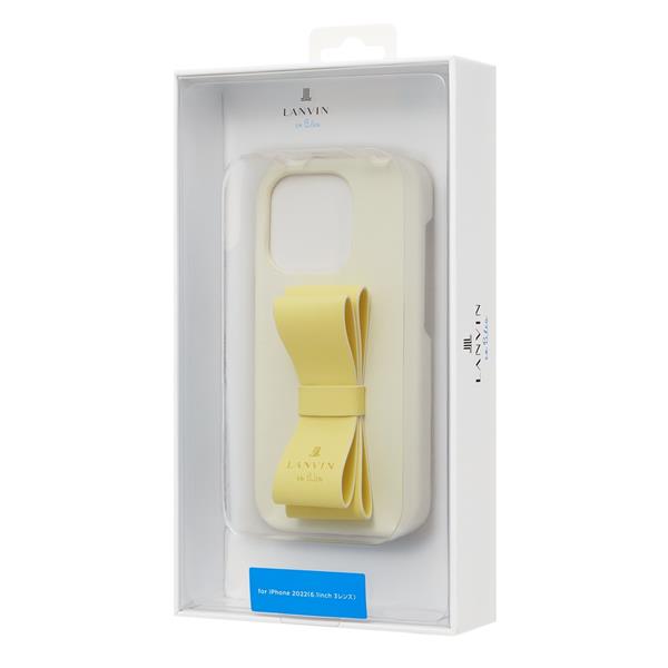 LANVIN en Bleu iPhone 14 Proケース LANVIN en Bleu【リボン/ビンテージホワイト/レモンイエロー】 LBVWYSRIP2261P | ノジマオンライン