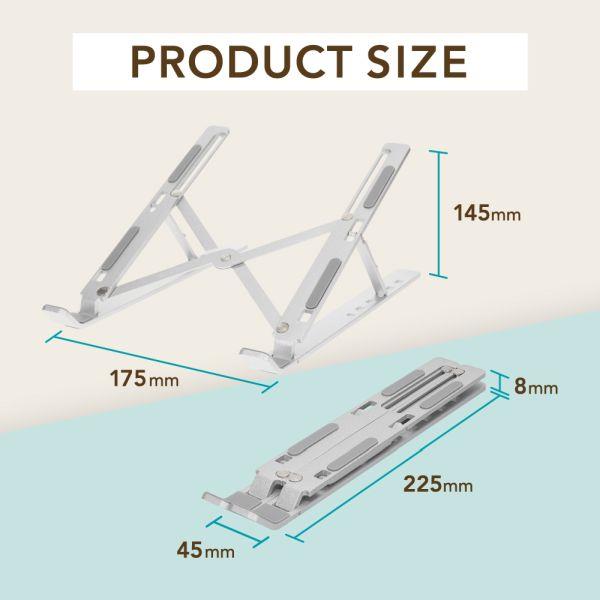 オウルテック ノートPCスタンド【折り畳み式でコンパクト/6段階の角度調整可能/ブラック】 OWL-PCSTD03-BK | ノジマオンライン