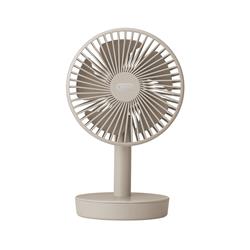 Toffy 充電式デスクファン【4段階風量調節/左右自動首振り/グレージュ】 FN17-GE | ノジマオンライン